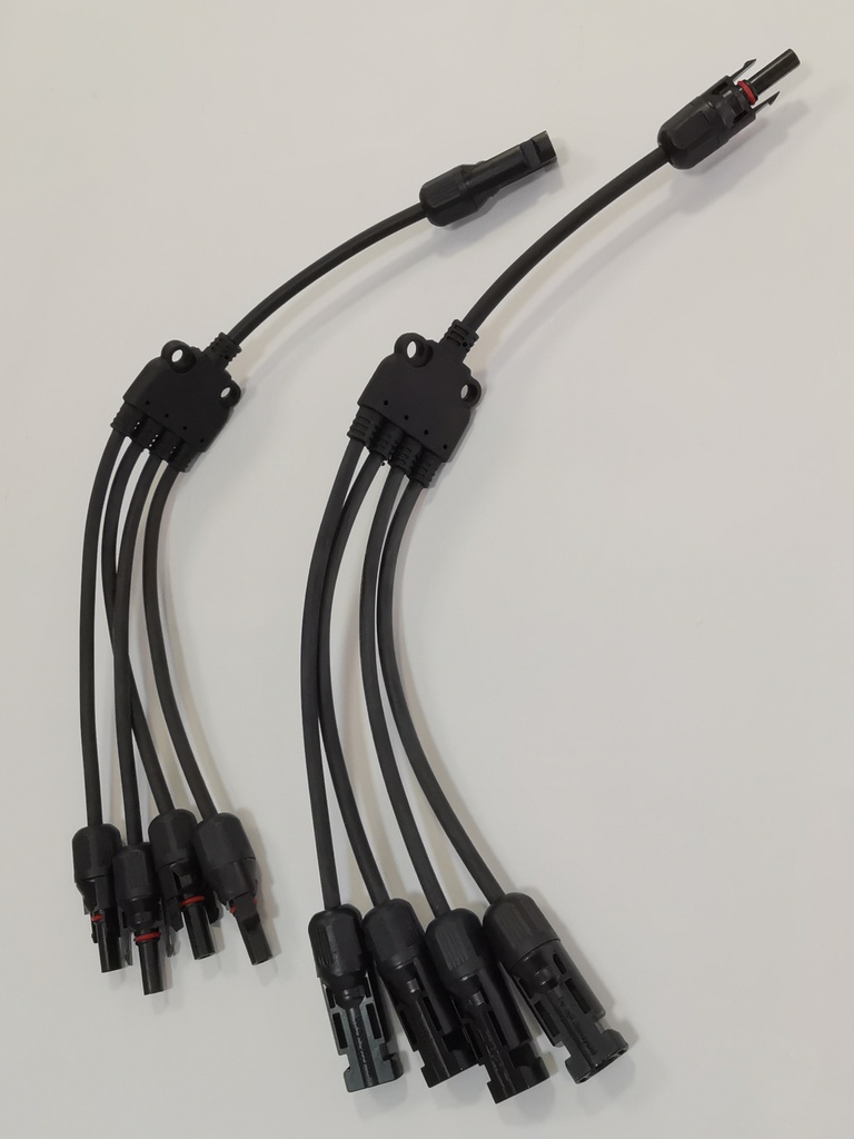 (MC4-Y-4) PAREJA DE CONECTORES MULTICONTACTO MC4 TIPO "Y" 1 A 4 VIAS ...